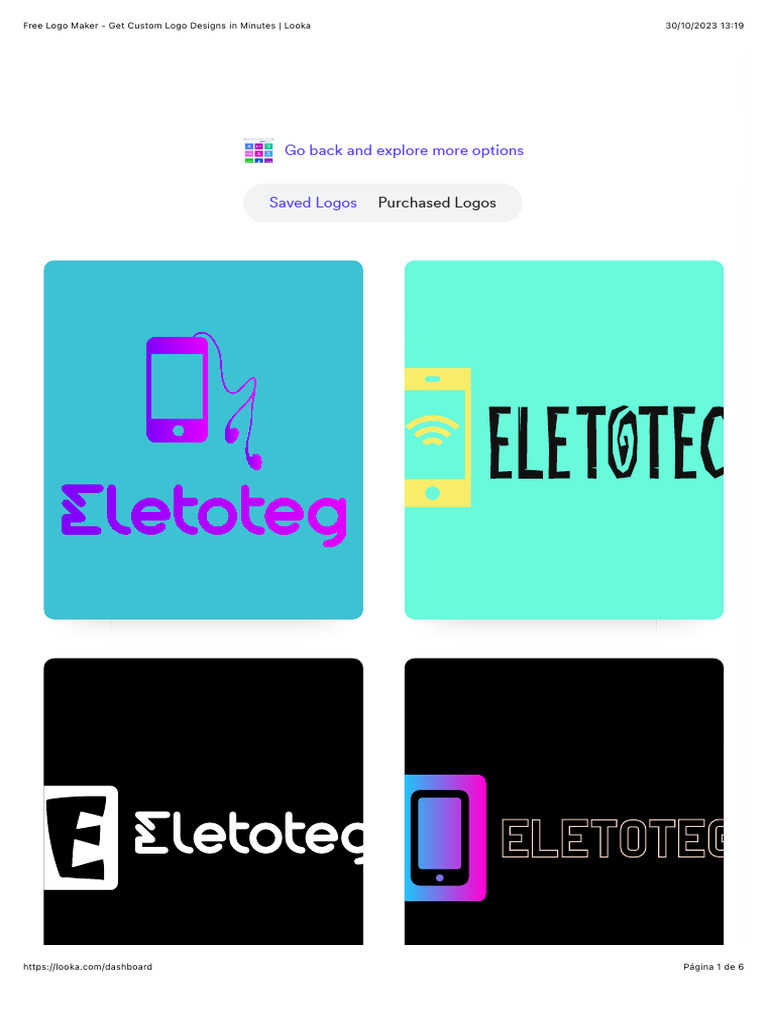 Free Logo Maker - Get Custom Logo Designs in Minutes - Looka | PDF ...
