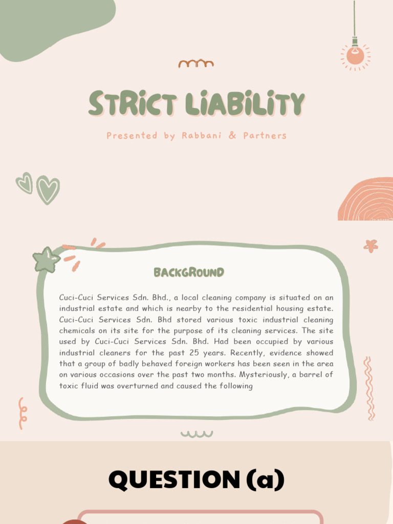 Strict Liability | PDF | Legal Liability | Damages