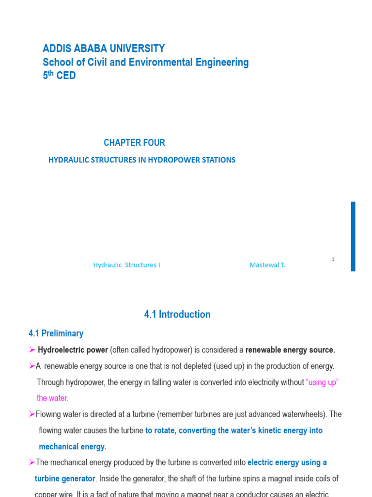 Chap 4 HSI | PDF | Hydroelectricity | Turbine