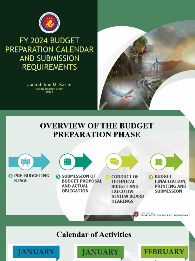 FY 2024 Budget Preparation Calendar | PDF