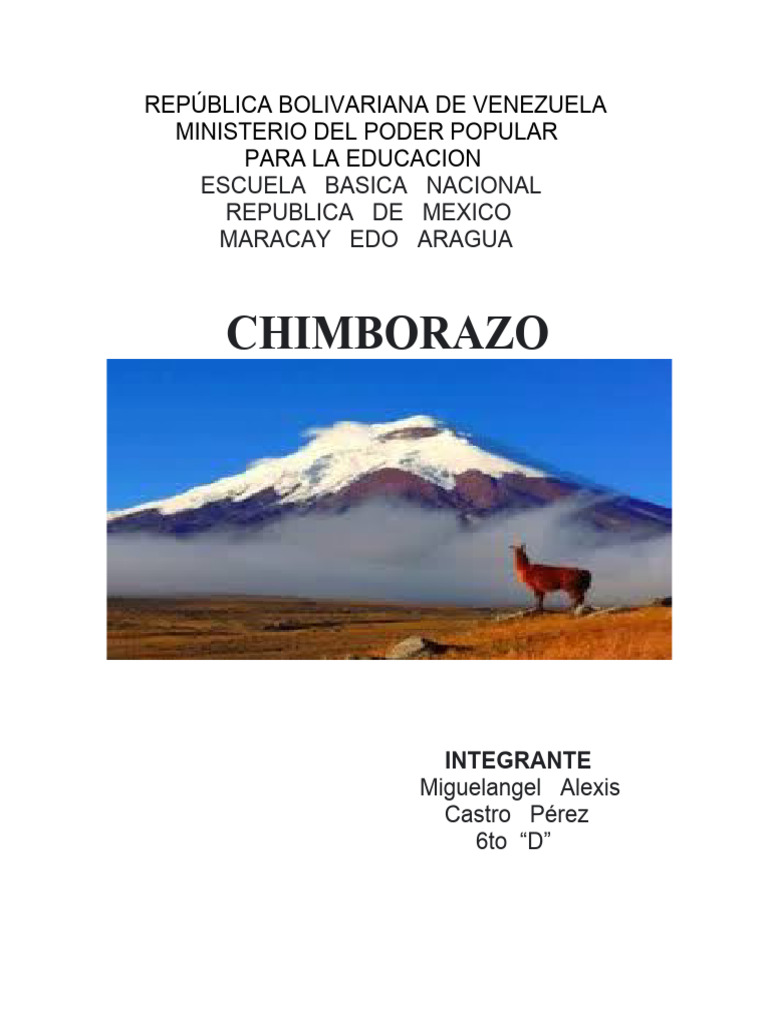 Bolívar y su Poema sobre Chimborazo | PDF