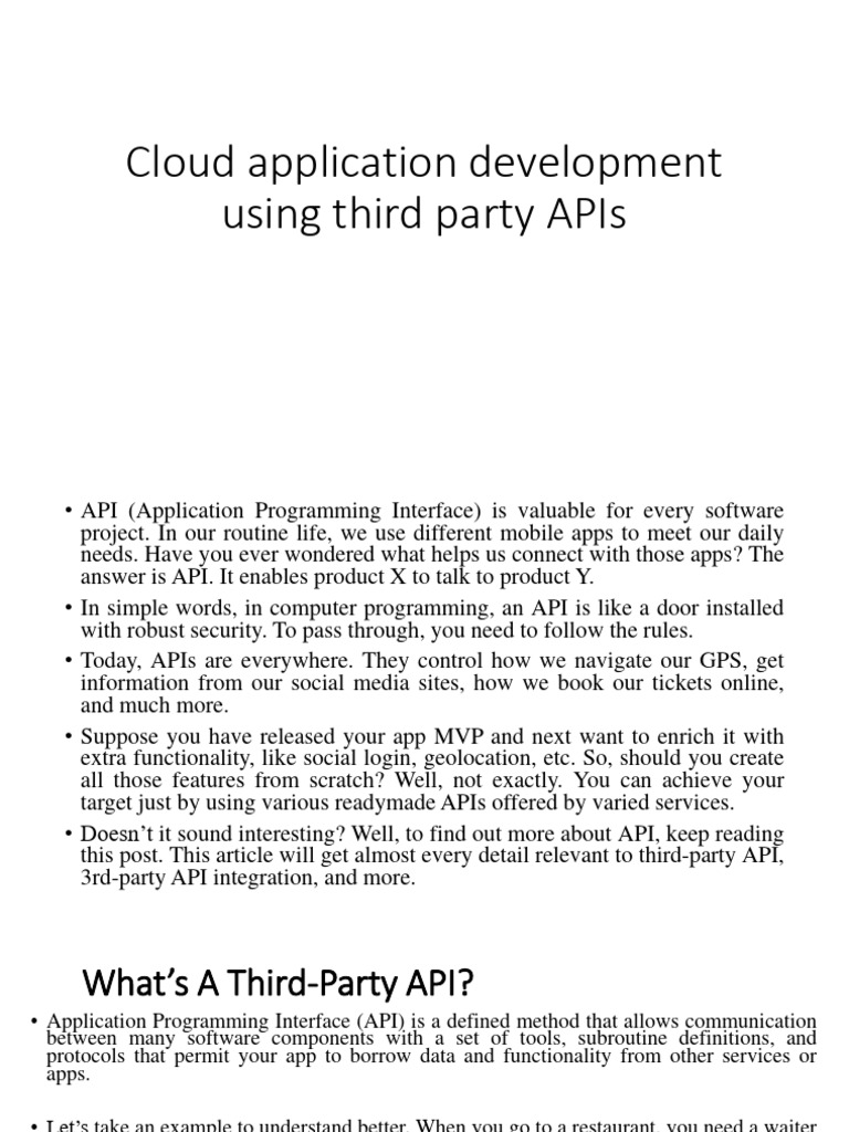 12-3rd Party API-13-10-2023 | Download Free PDF | Mobile App | Software ...
