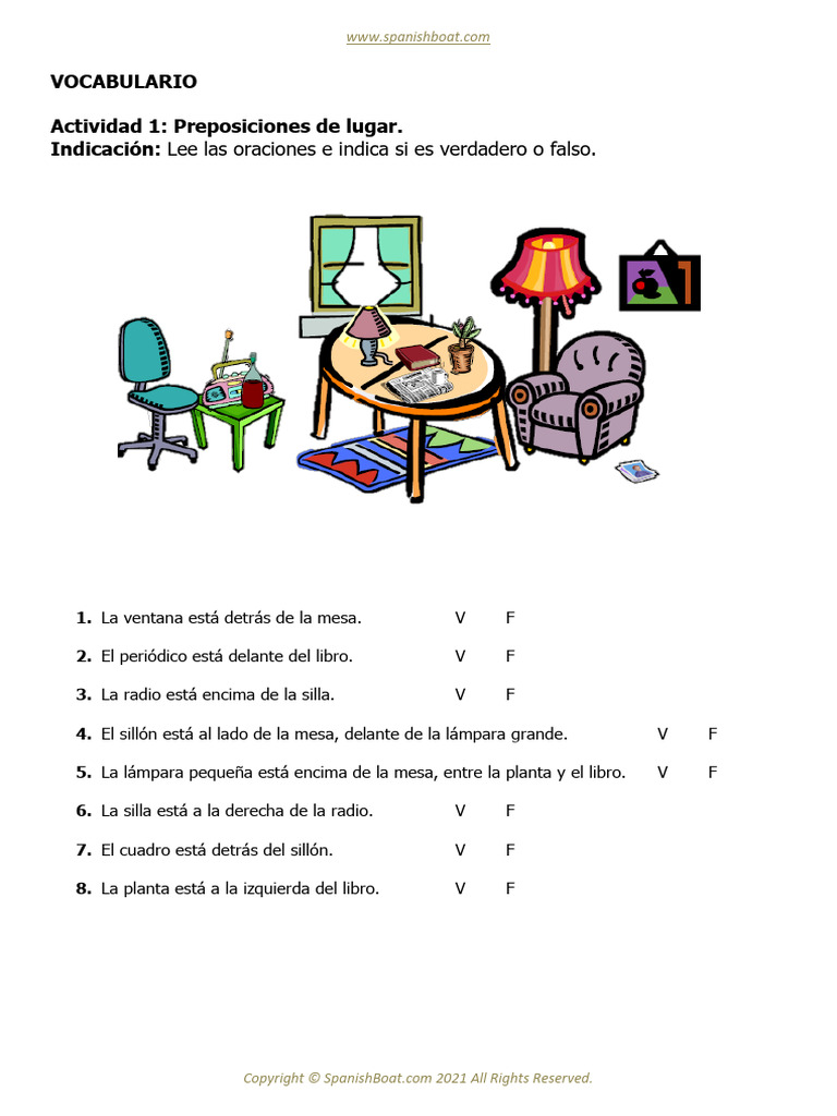Spanish Prepositions of Place | PDF | Arte