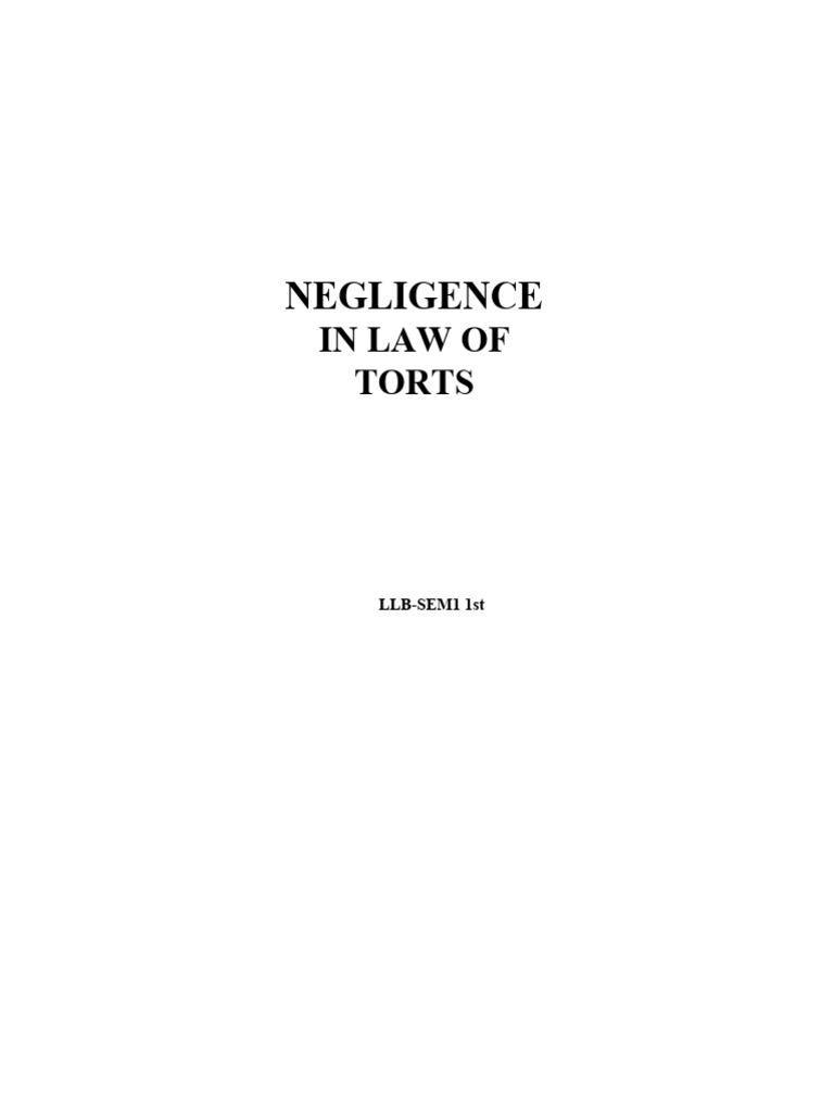 Understanding Negligence in Tort Law | PDF | Negligence | Damages