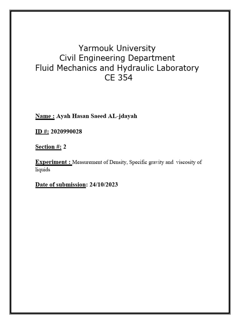 Density and Viscosity | Download Free PDF | Density | Viscosity