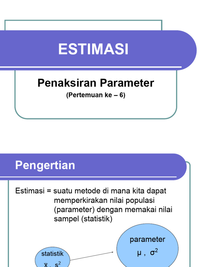 Estimasi Parameter Pdf