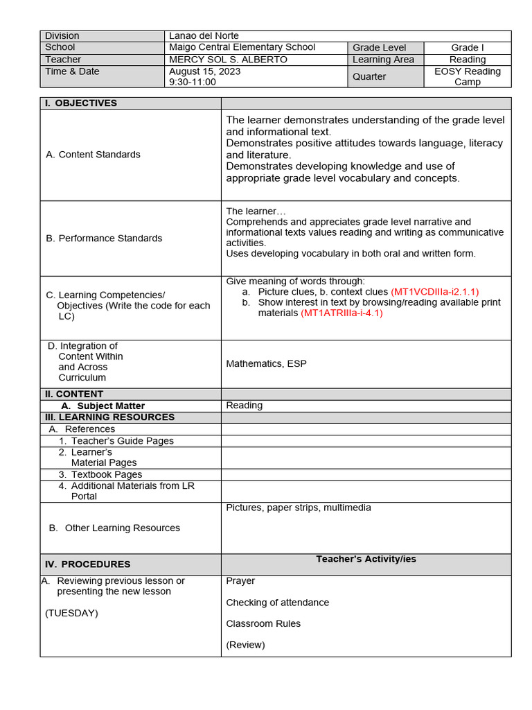Lesson Plan | PDF | Learning | Human Communication