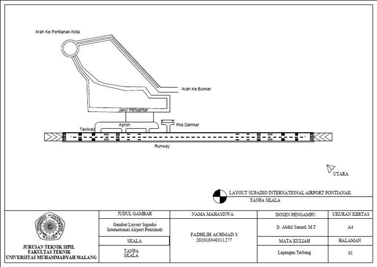 Layout Bandara Supadio Pontianak | PDF
