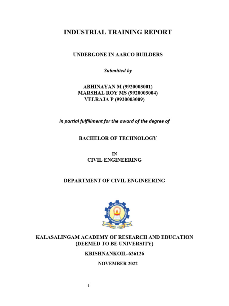 IPT Theni REPORT 17.6-18.7 | PDF | Brick | Masonry