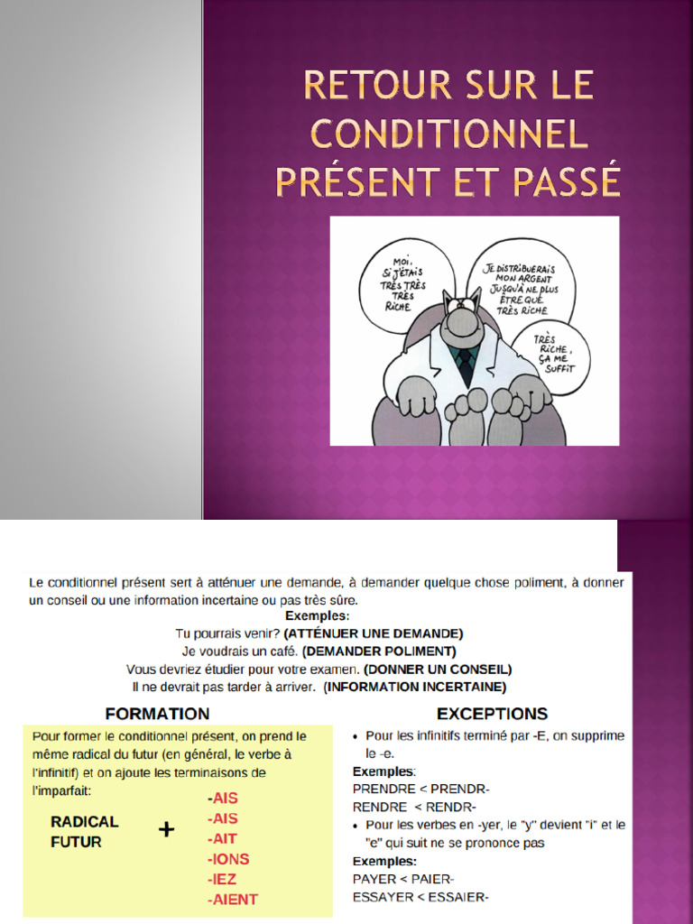 Exercices sur le conditionnel présent et passé | PDF | Poésie