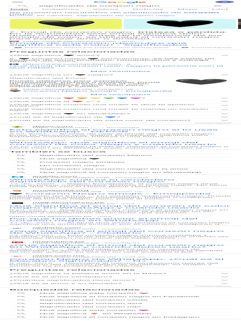 Significado de Corqzon Negro - Buscar Con Google | PDF | Amor