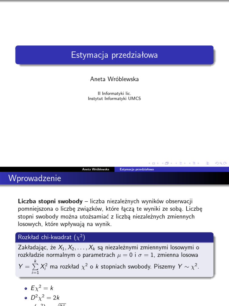 Wyklad 11 Estymacja | PDF