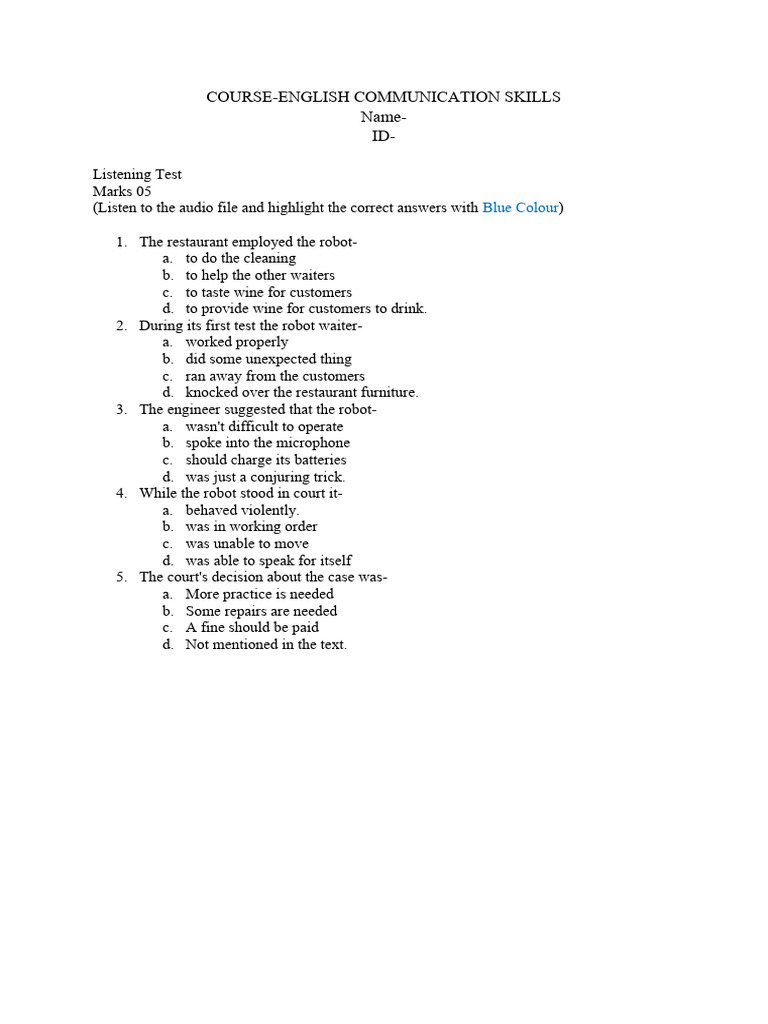 Ecs Test Paper | PDF