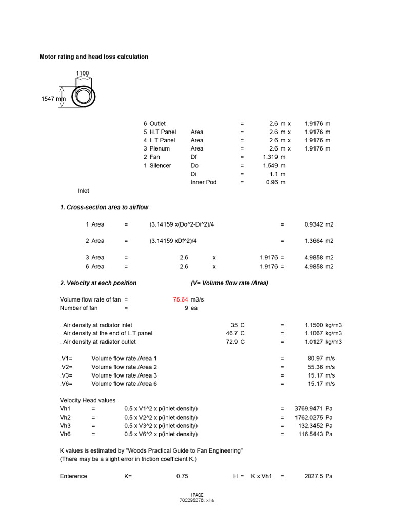 Radiator Fan Moterating Calculation | PDF | Flow Measurement | Viscosity