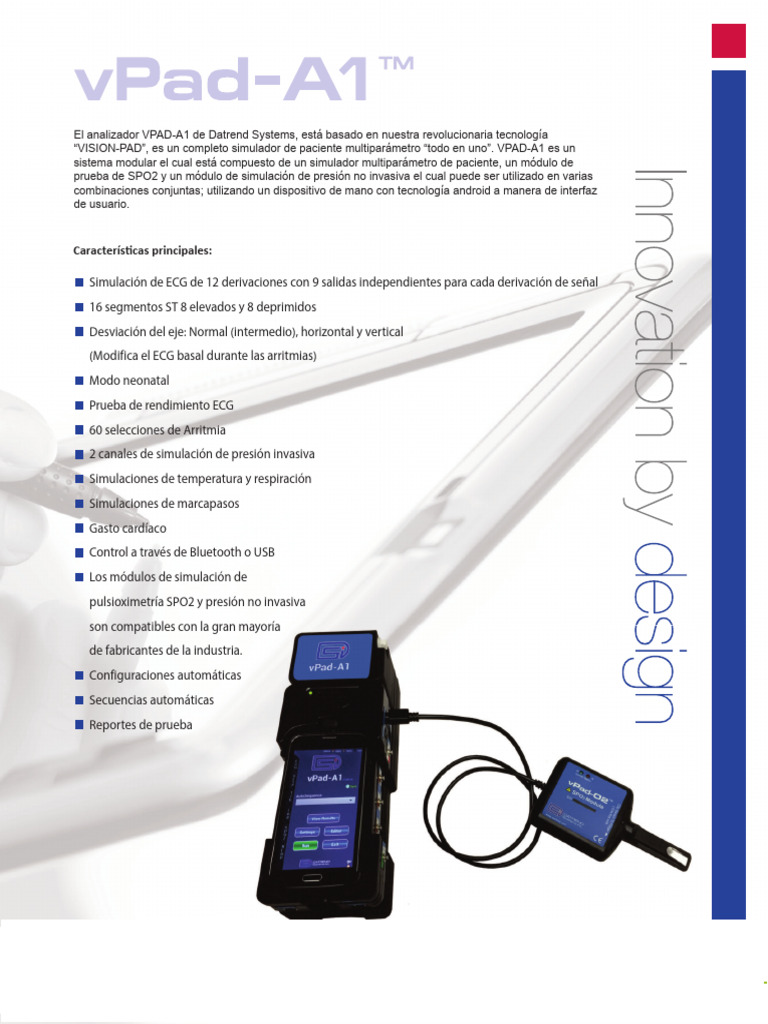 Partida 2 Ficha - Tecnica - vPad-A1 | PDF | Electrocardiografia | Bluetooth