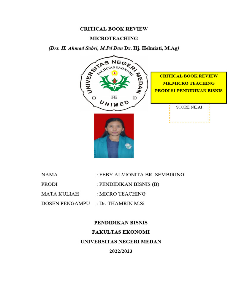 CBR - Micro Teaching - Feby Alvionita | PDF | Karier & Perkembangan | Seni
