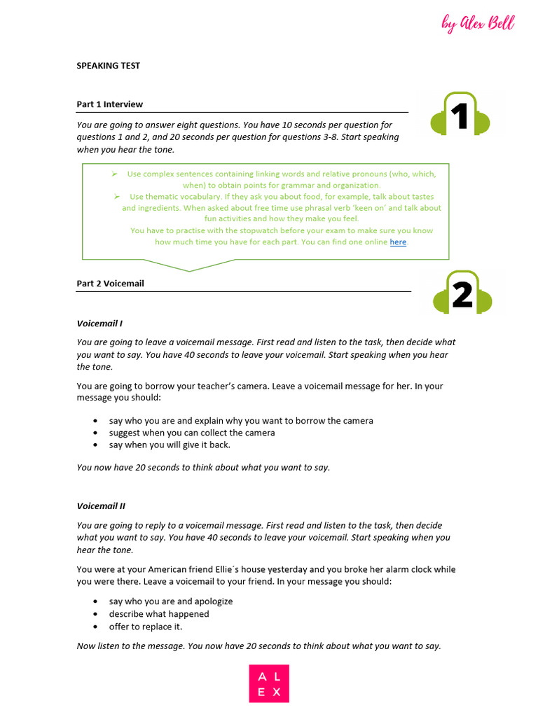 Oxford Speaking Test - Example & Tips | PDF | Vocabulary | Languages