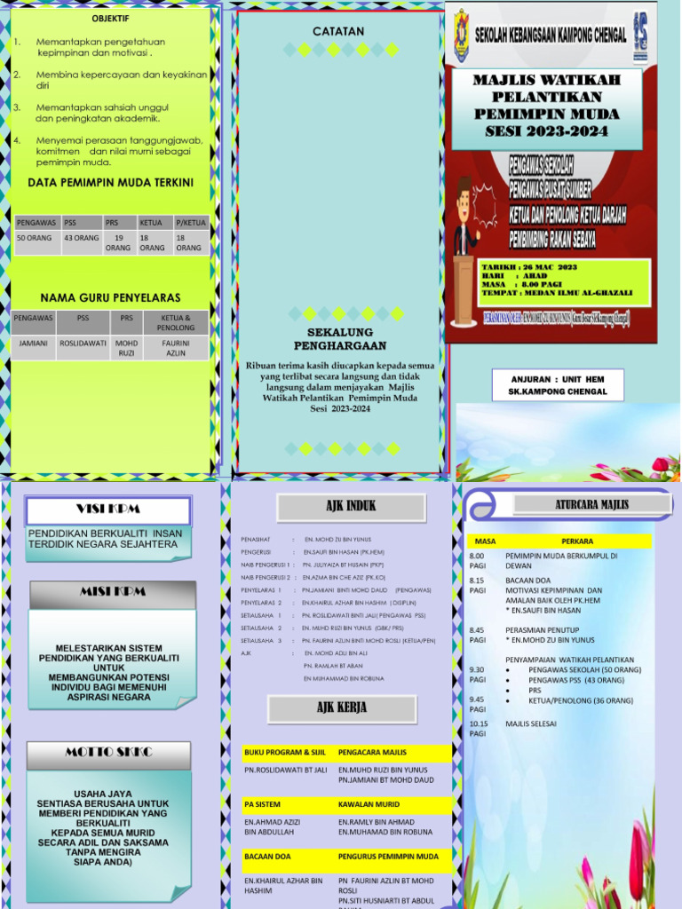 BUKU PROGRAM WATIKAH PELANTIKAN PEMIMPIN MUDA 2023 | PDF