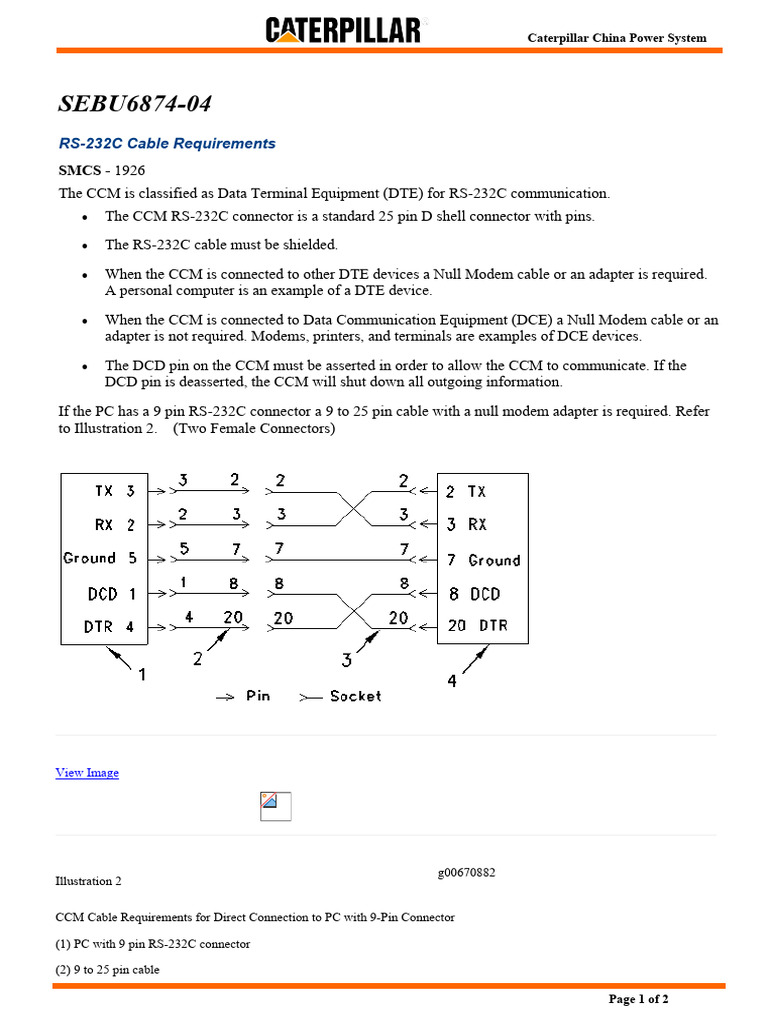 CCM RS232 Cable Wire Connection | PDF | Telecommunications Equipment ...