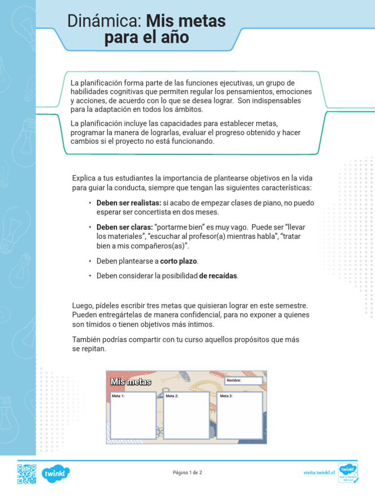 CL Es 1671323445 Dinamica Mis Metas para El Ano | PDF | Crecimiento ...