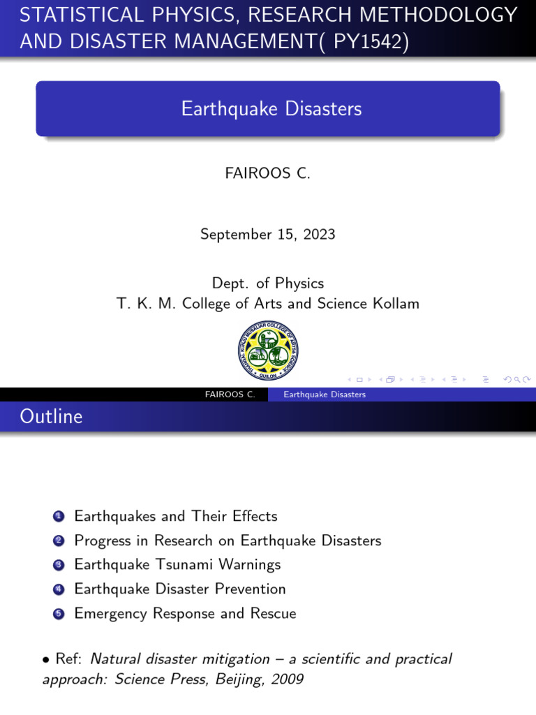 Disaster Management - 3 | PDF | Earthquakes | Tsunami