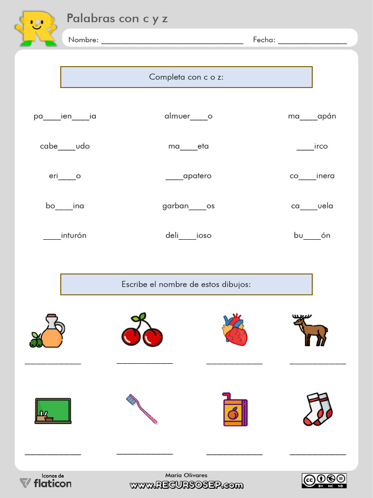 Palabras Con C y Z | PDF