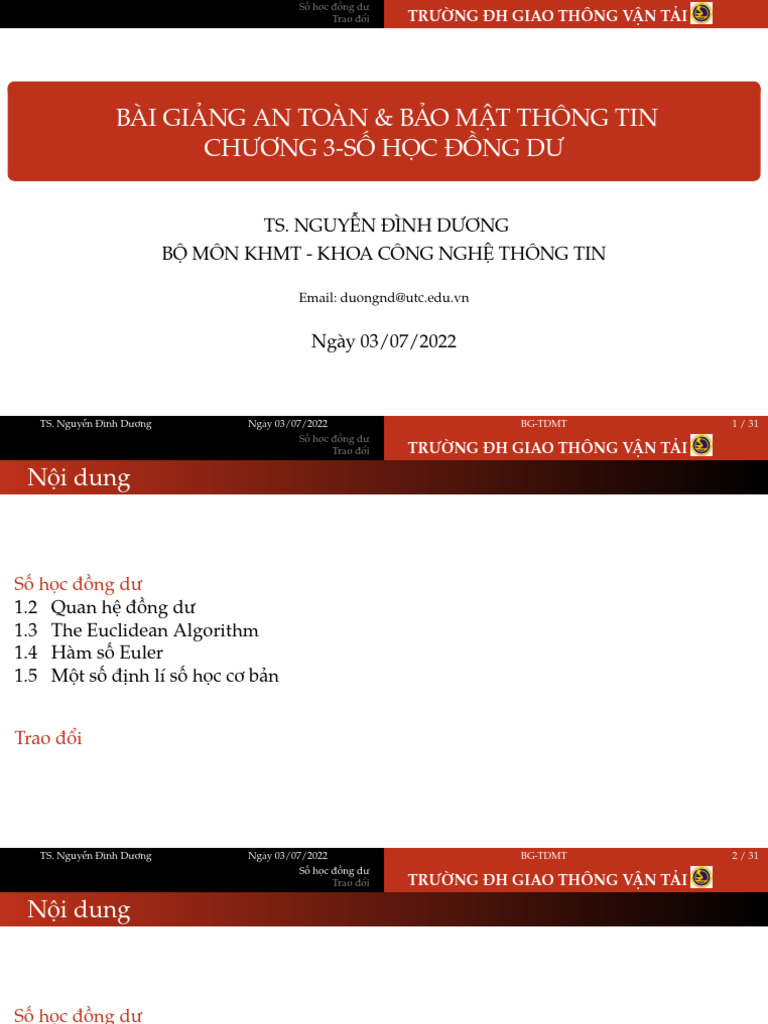 Slide c3 So Hoc Dong Du Handout | PDF