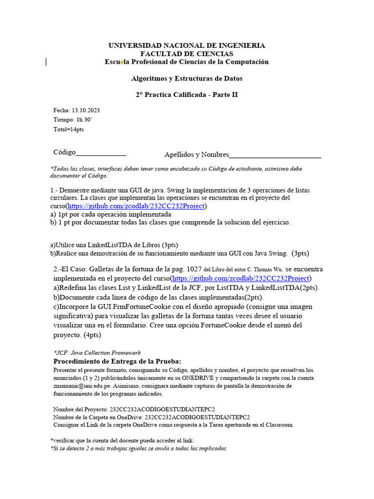 CC232.2Practica Calificada | PDF