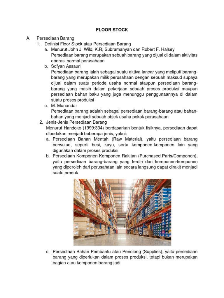 Materi Floor Stock | PDF