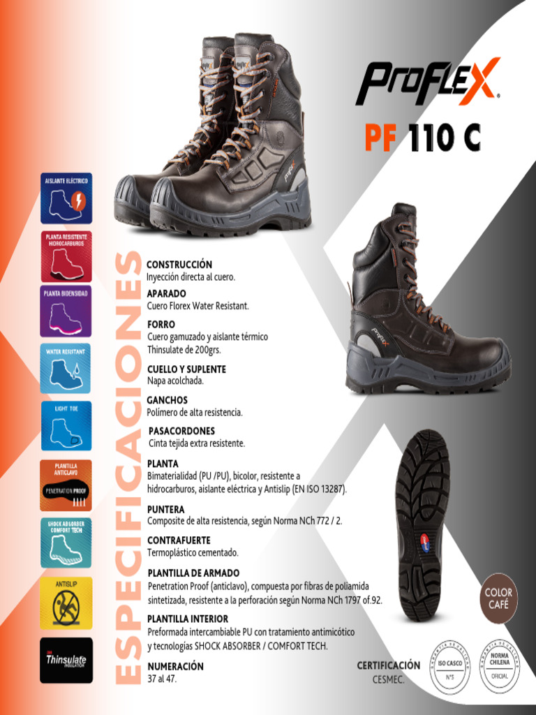 Nueva Ficha Tecnica PROFLEX PF 110C | PDF