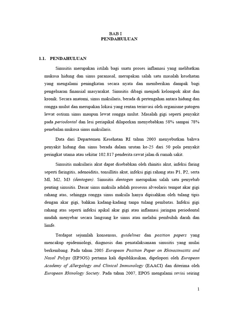 Sinus Maksila: Organ Rentan Infeksi | PDF