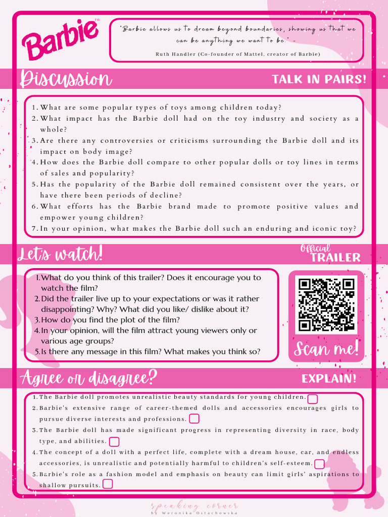 Barbie Handout Video QR | PDF