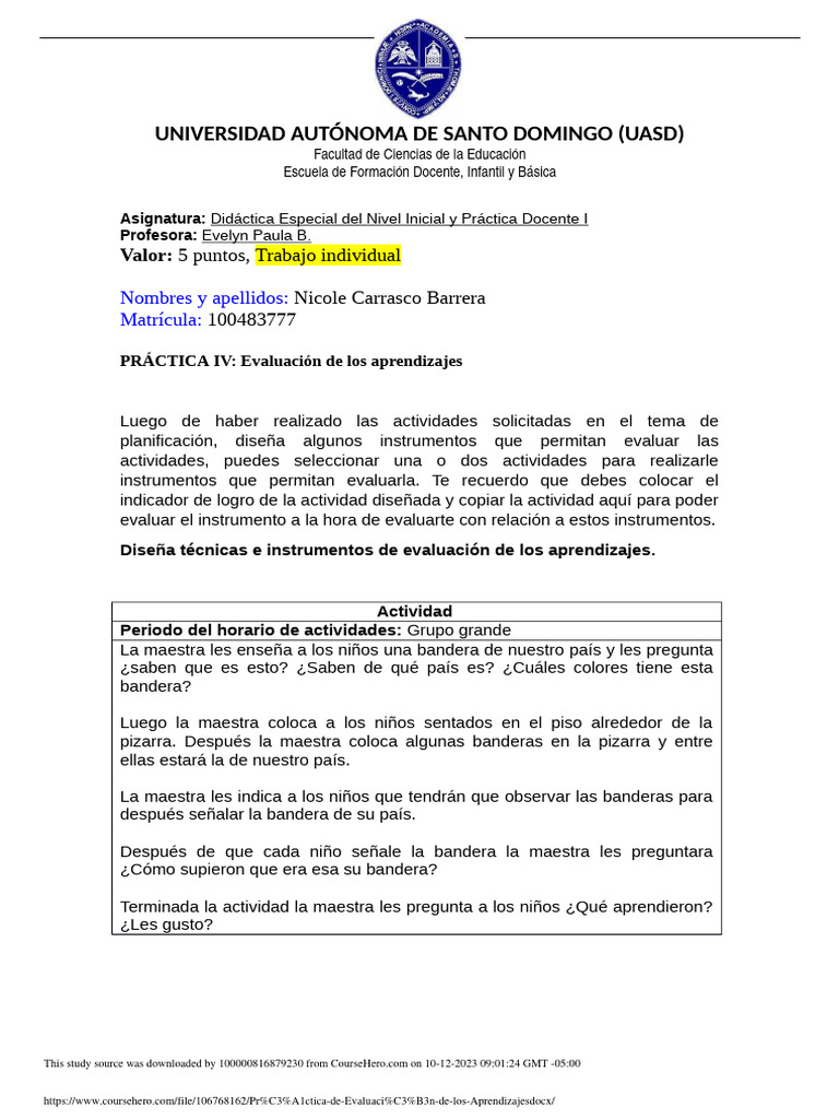 Pr__ctica_de_Evaluaci__n_de_los_Aprendizajes.docx | PDF