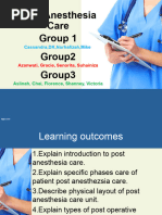 Nursing Care For Postoperative Patient in Post Anesthesia | PDF ...