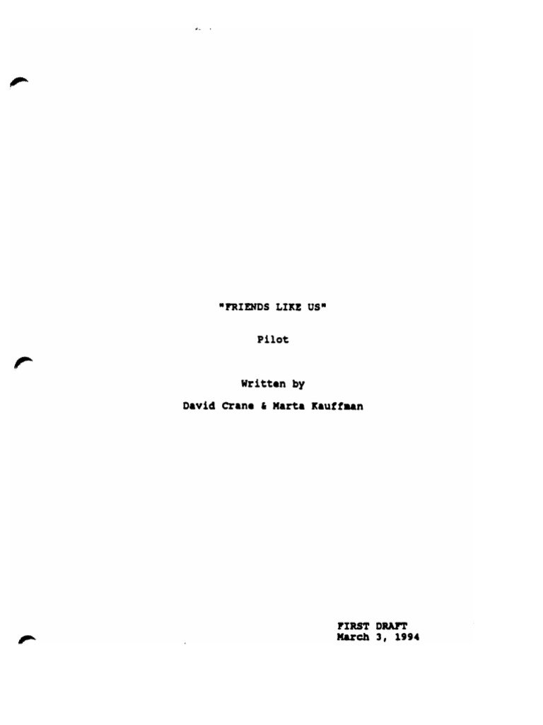 Friends Like Us Script | PDF