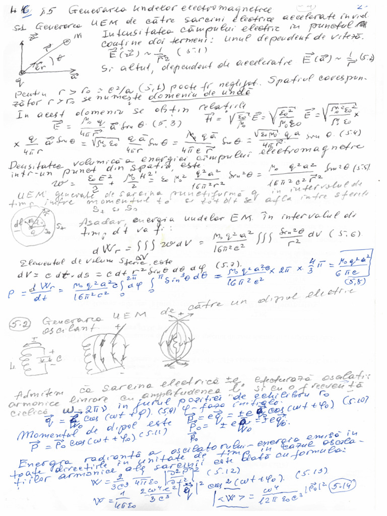 Tema 5 Generarea UEM. Lărgimea Liniei Spectrale | PDF