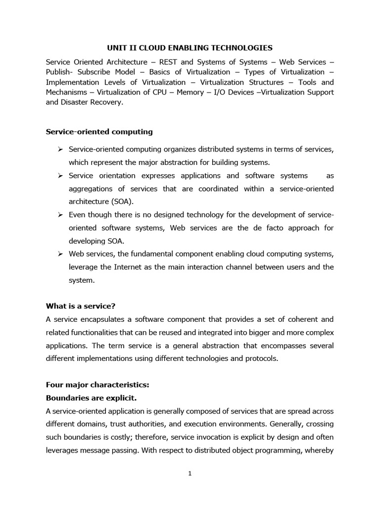 Cs8791 Cloud Computing Unit2 Notes | PDF | Virtual Machine | Service ...