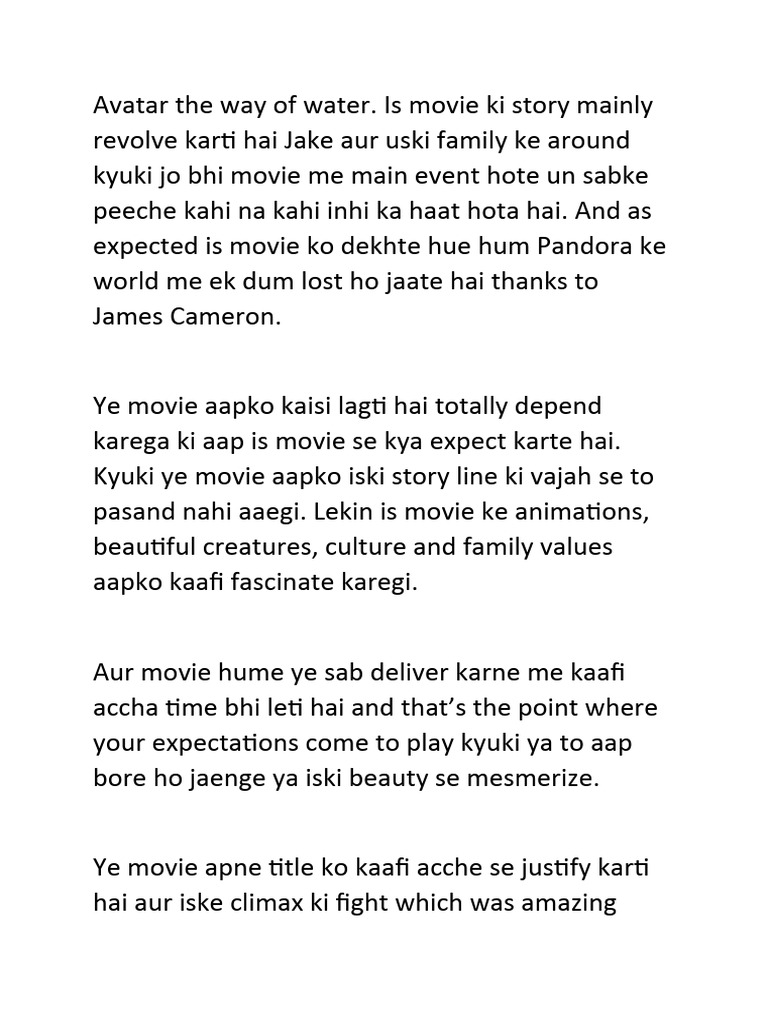 Avatar The Way of Water | PDF