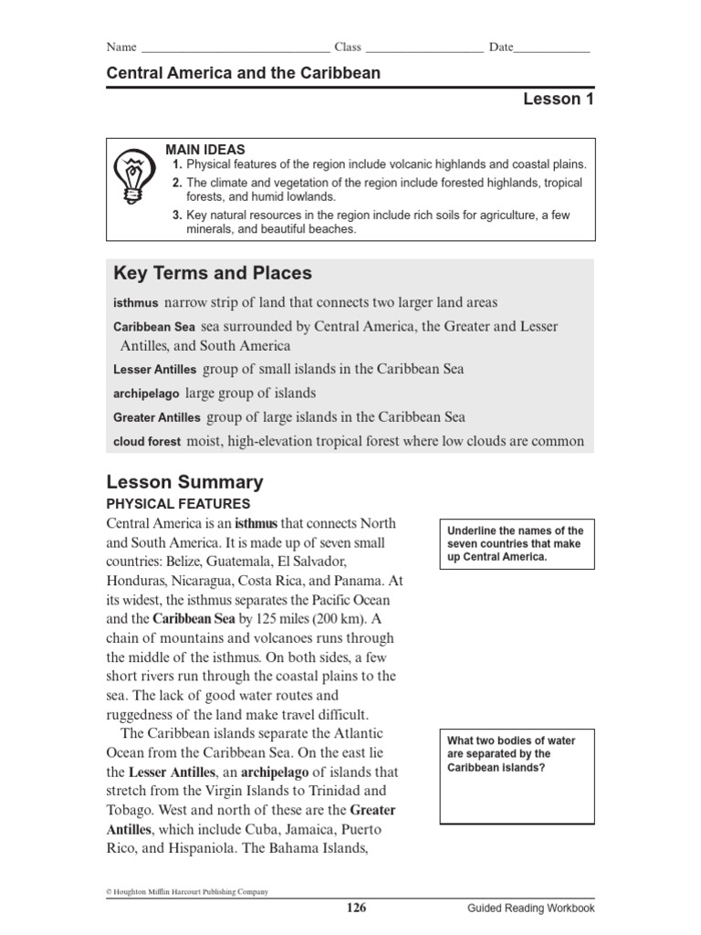 Central America Physcial Geography GR | PDF | Central America | Caribbean