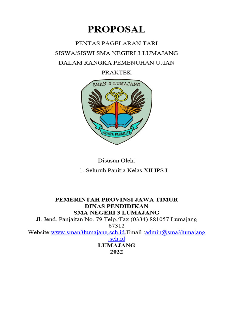 Proposal Pagelaran Tari XII IPS 1 | PDF