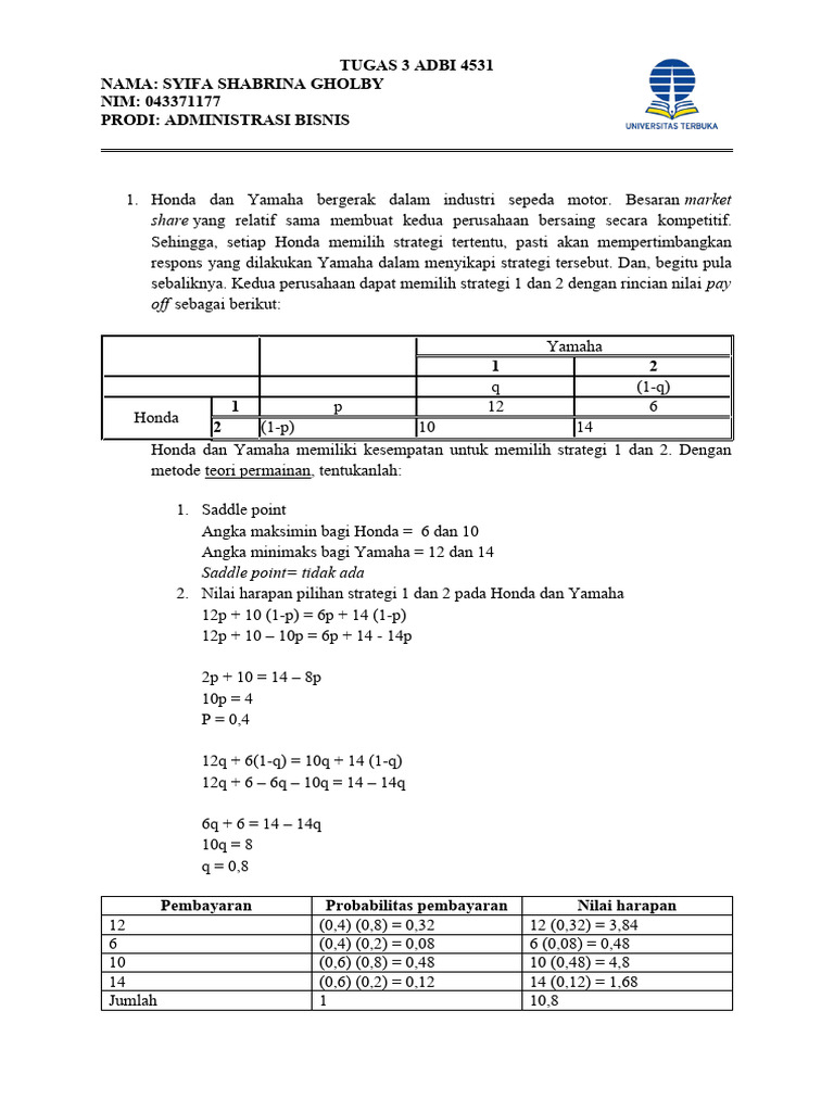 Tugas 3 Adbi 4531 | PDF