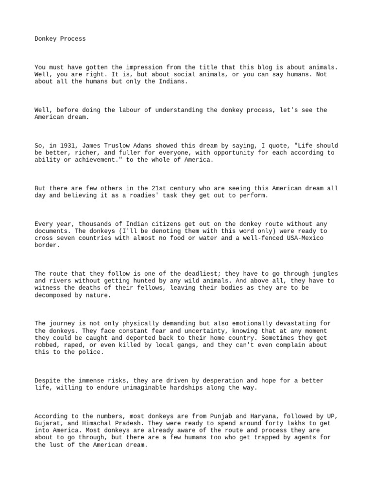 Donkey Process | PDF