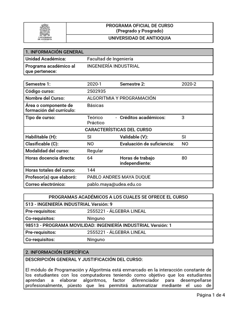 Algoritmia y Programación | PDF | Visual Basic para Aplicaciones | Algoritmos
