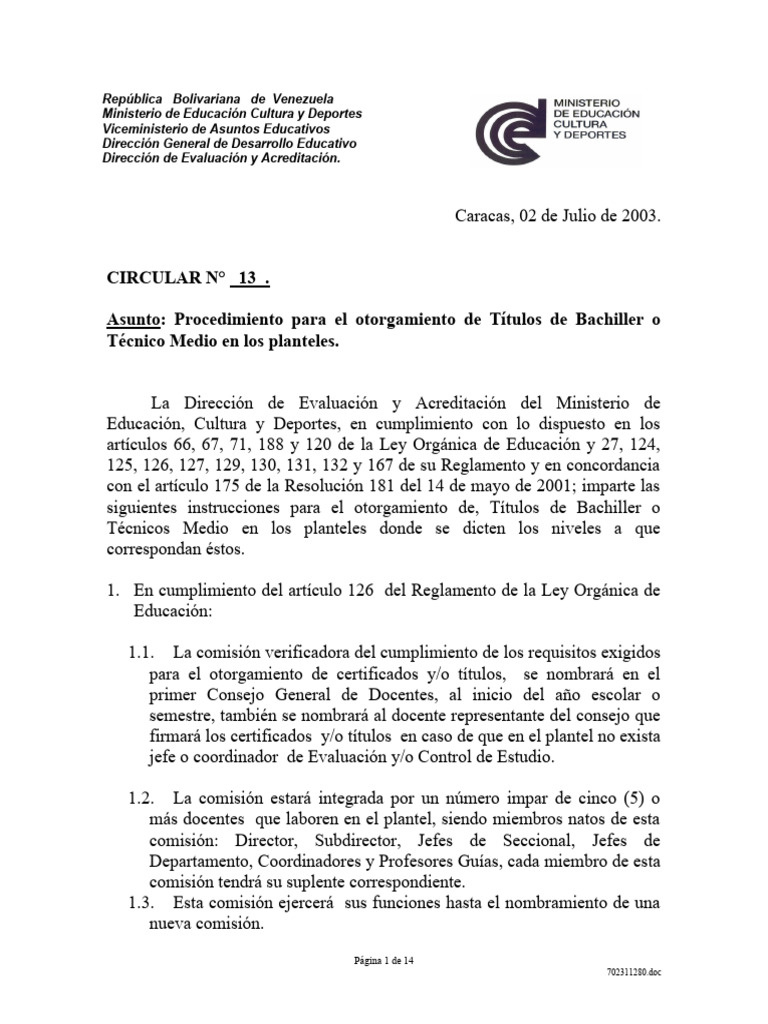 Procedimiento para Títulos de Bachiller | PDF