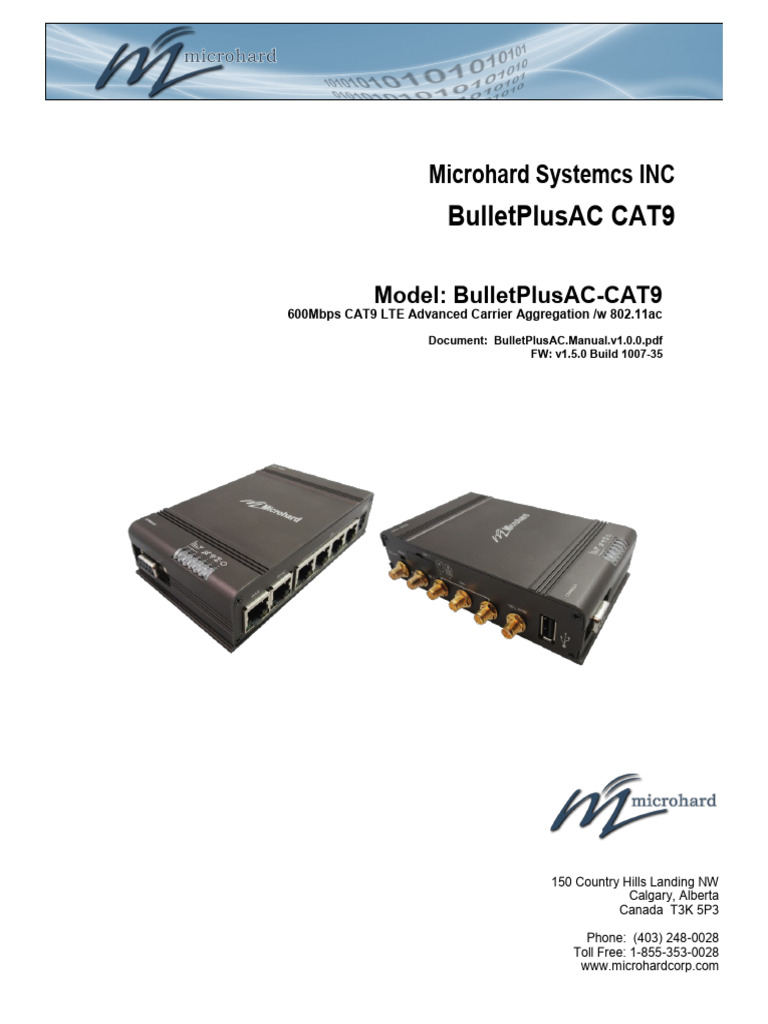 Manual Tecnico Bulletplusac-cat9 | PDF | Computer Network | Wi Fi