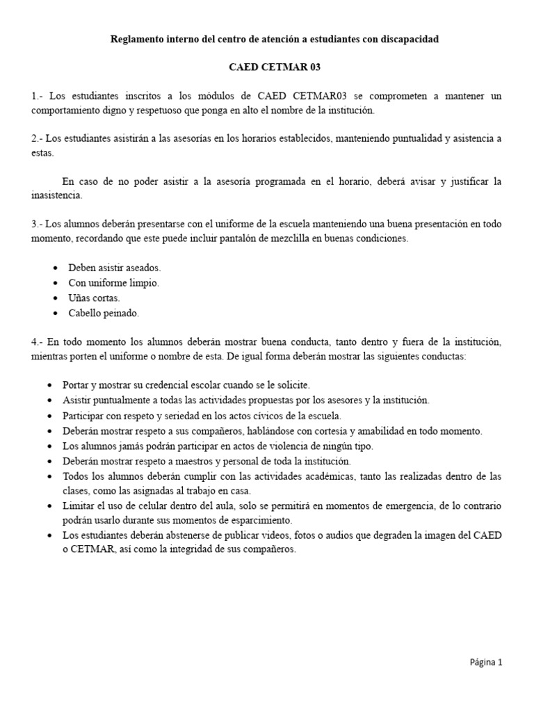 Reglamento CAED 2023 | PDF