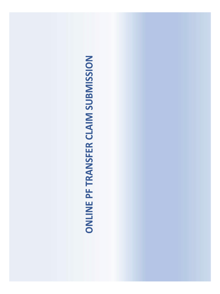 PF Online Transfer Process PDF | PDF