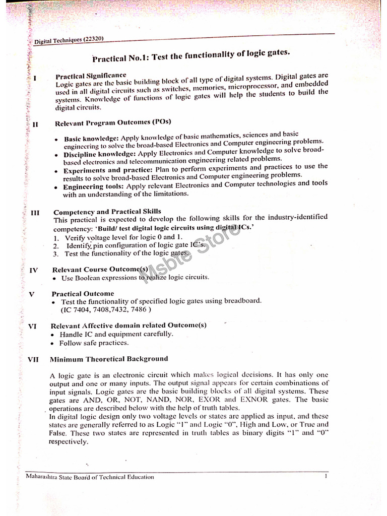 DTE Digital Techniques Lab Manual Answer | PDF