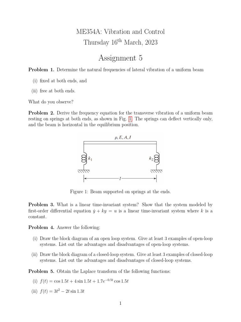 Assignment 5 | PDF | Control Theory | Mathematics