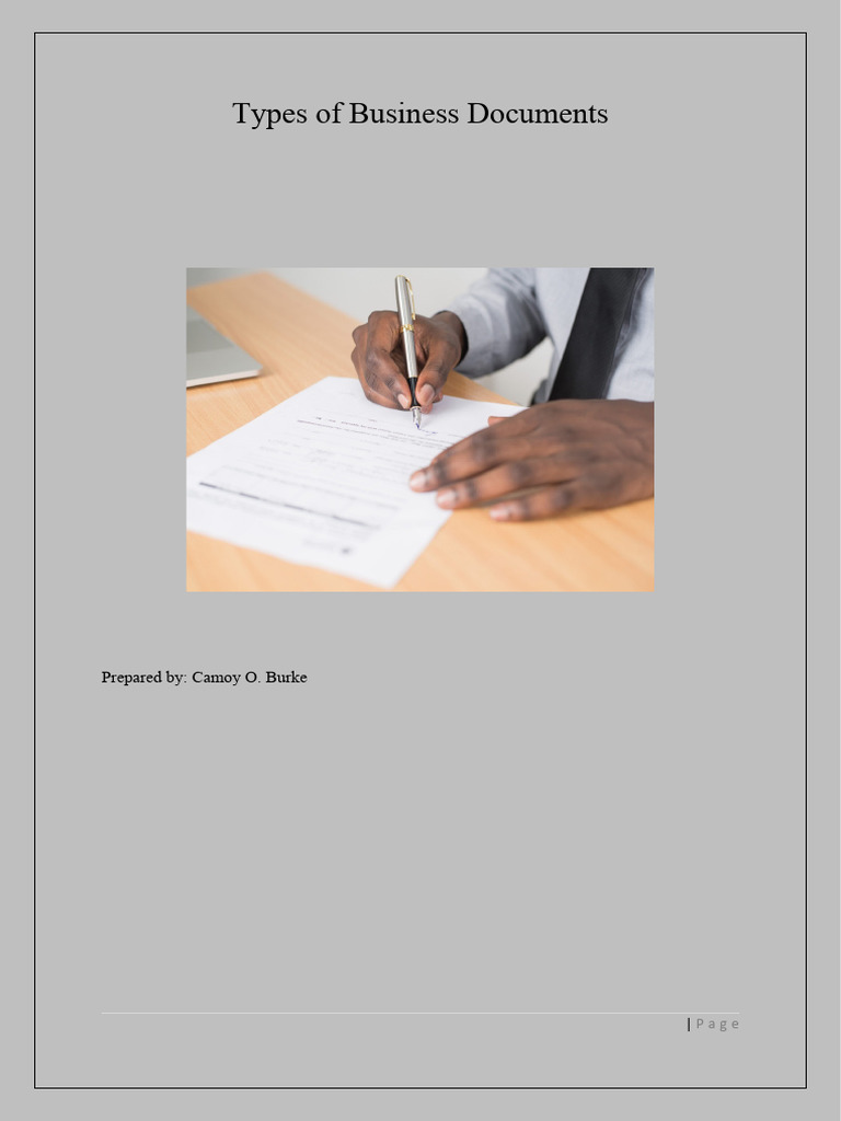 Types of Business Documents | PDF | Finance & Money Management